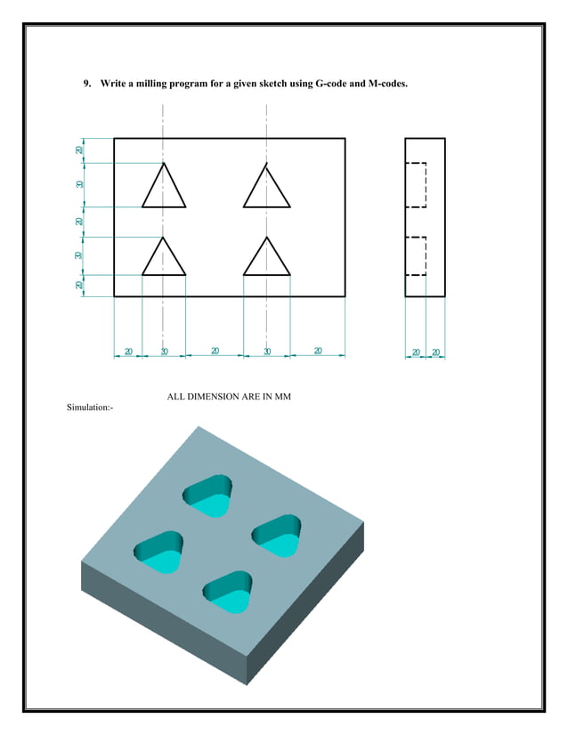 Cnc milling programs | PDF