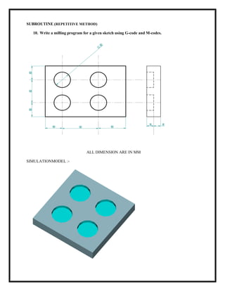 Cnc milling programs | PDF