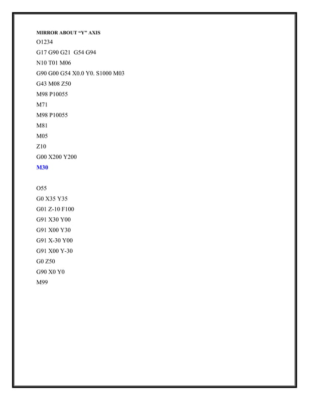 Cnc milling programs | PDF