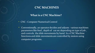 CNC Notes in mechanical engineering internship | PPT | Free Download