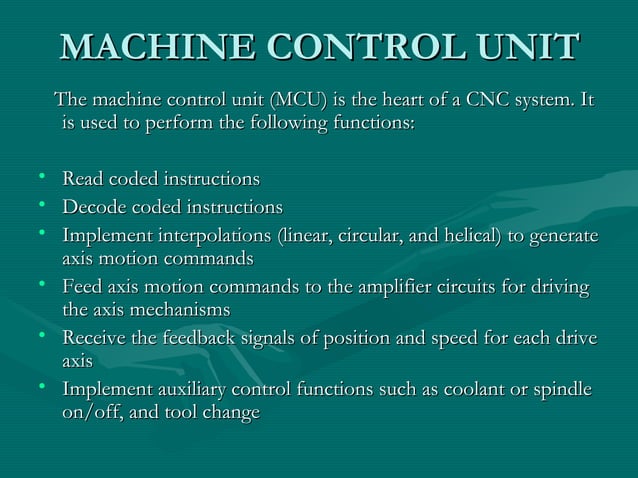 Cnc part programming 4 unit | PPT