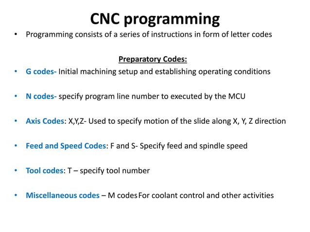 CNC part programming