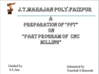 computer numerical control | PPTX