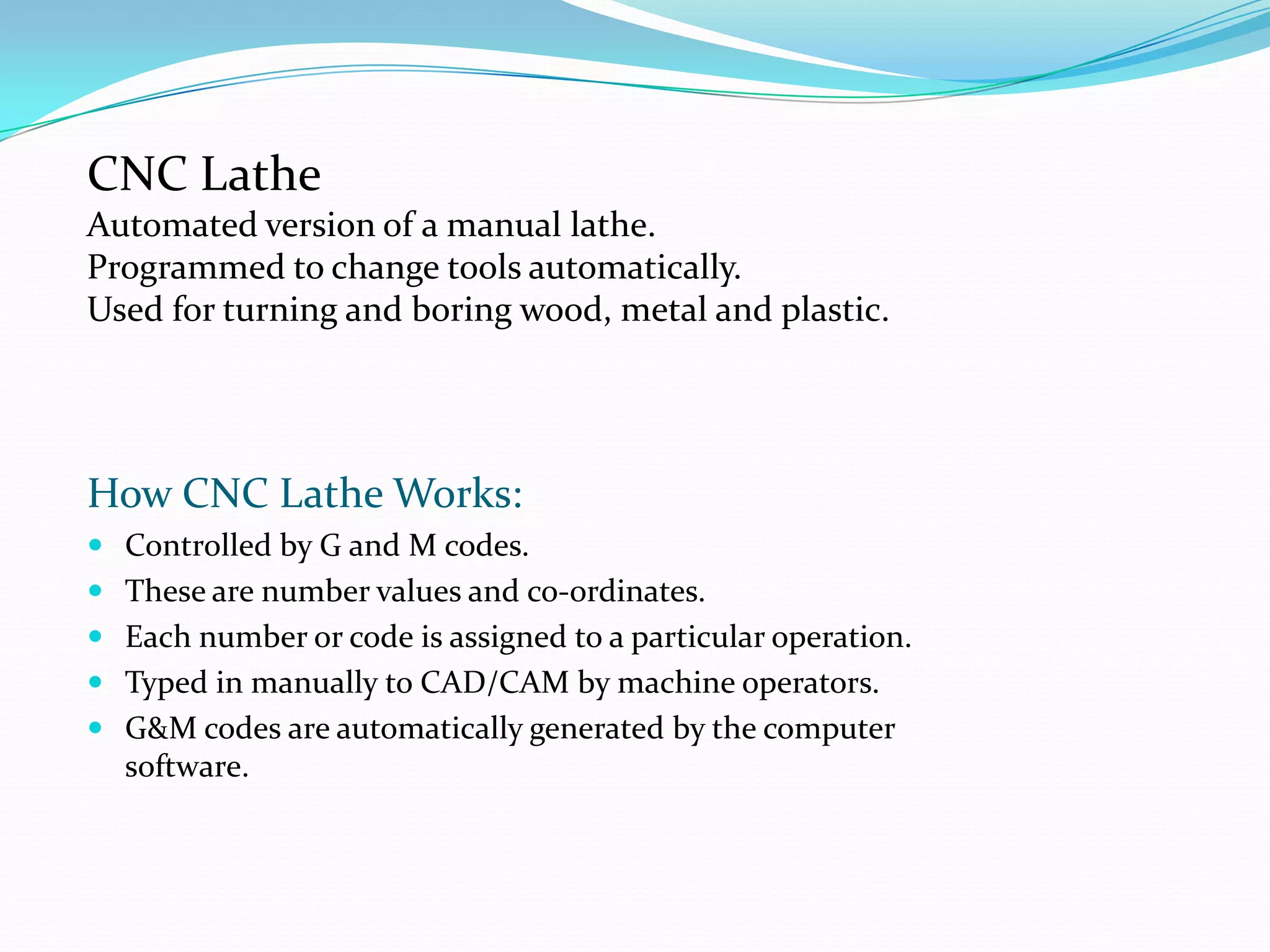 Cncpresentation CNC lathe machine | PDF