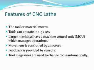 Cncpresentation CNC lathe machine | PDF