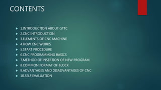 Cnc programming and operation skills | PPTX