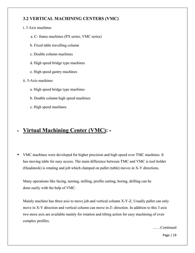 A Project Report on CNC Training | PDF | Mechanical and Industrial ...