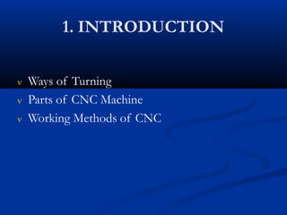 Cnc turning | PPTX
