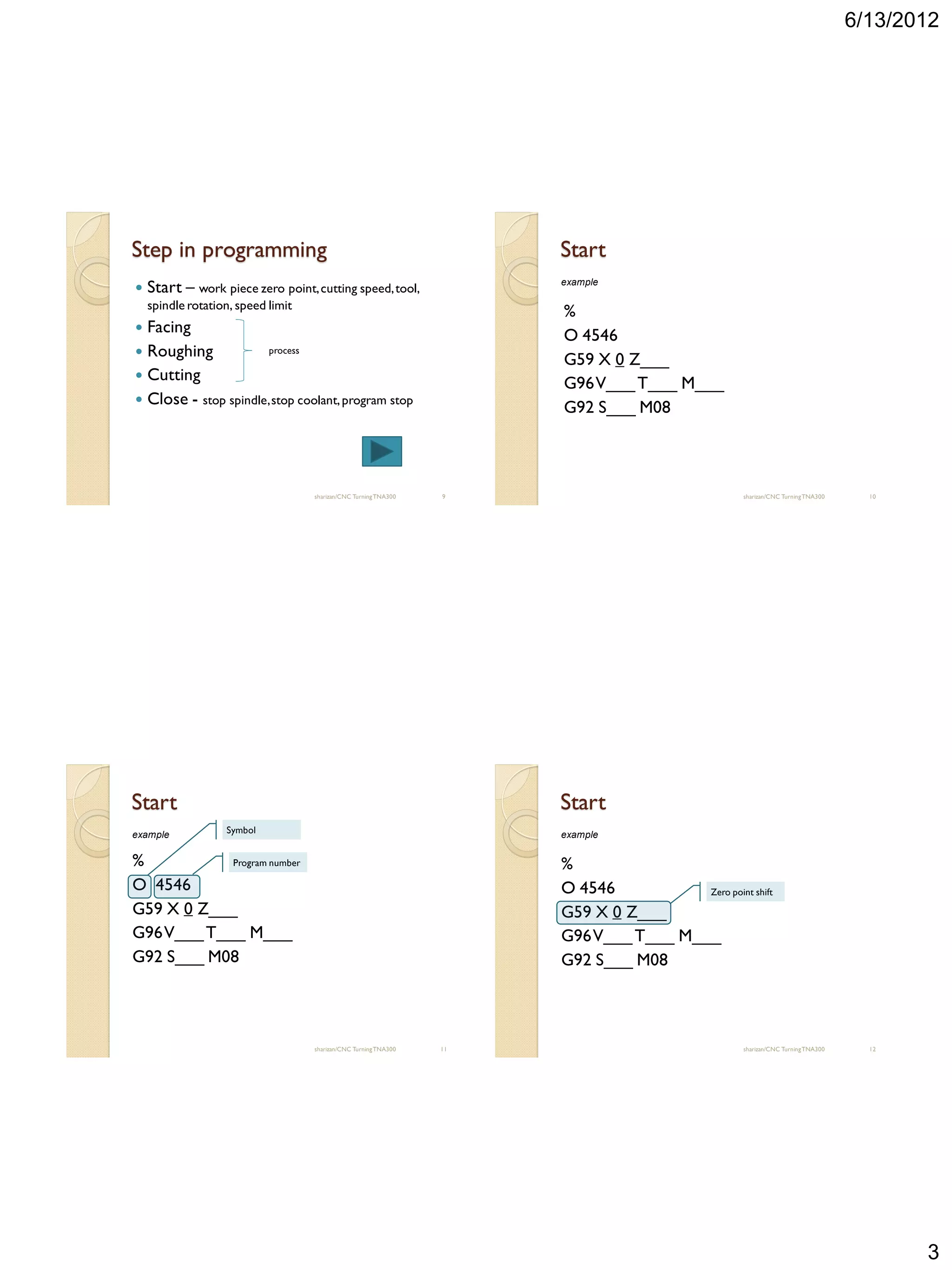 Cnc turning lecture6 | PDF