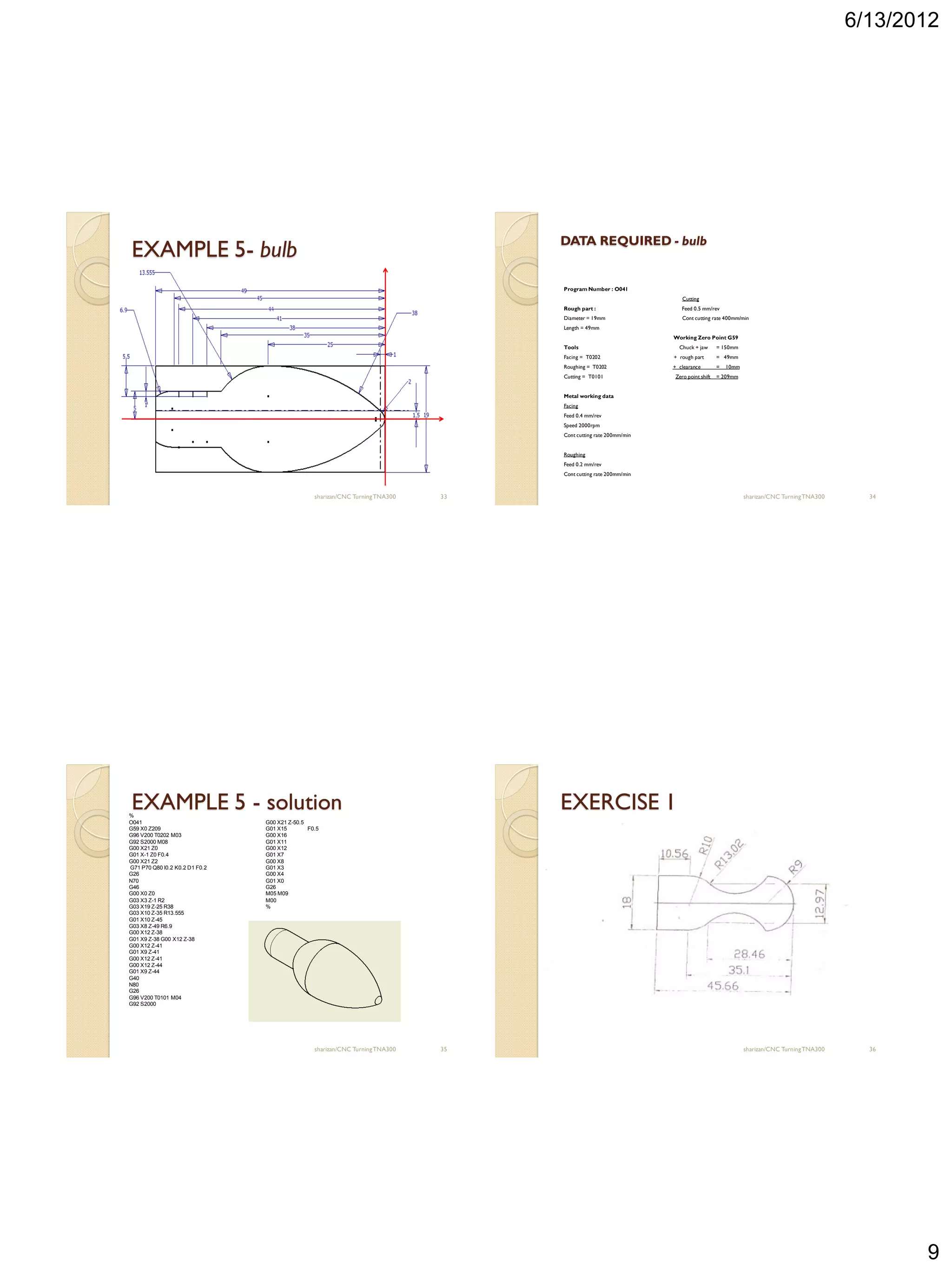 Cnc turning lecture6 | PDF