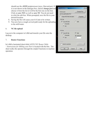 Cnc tutorial mastercam | PDF | Woodworking | Arts and Crafts