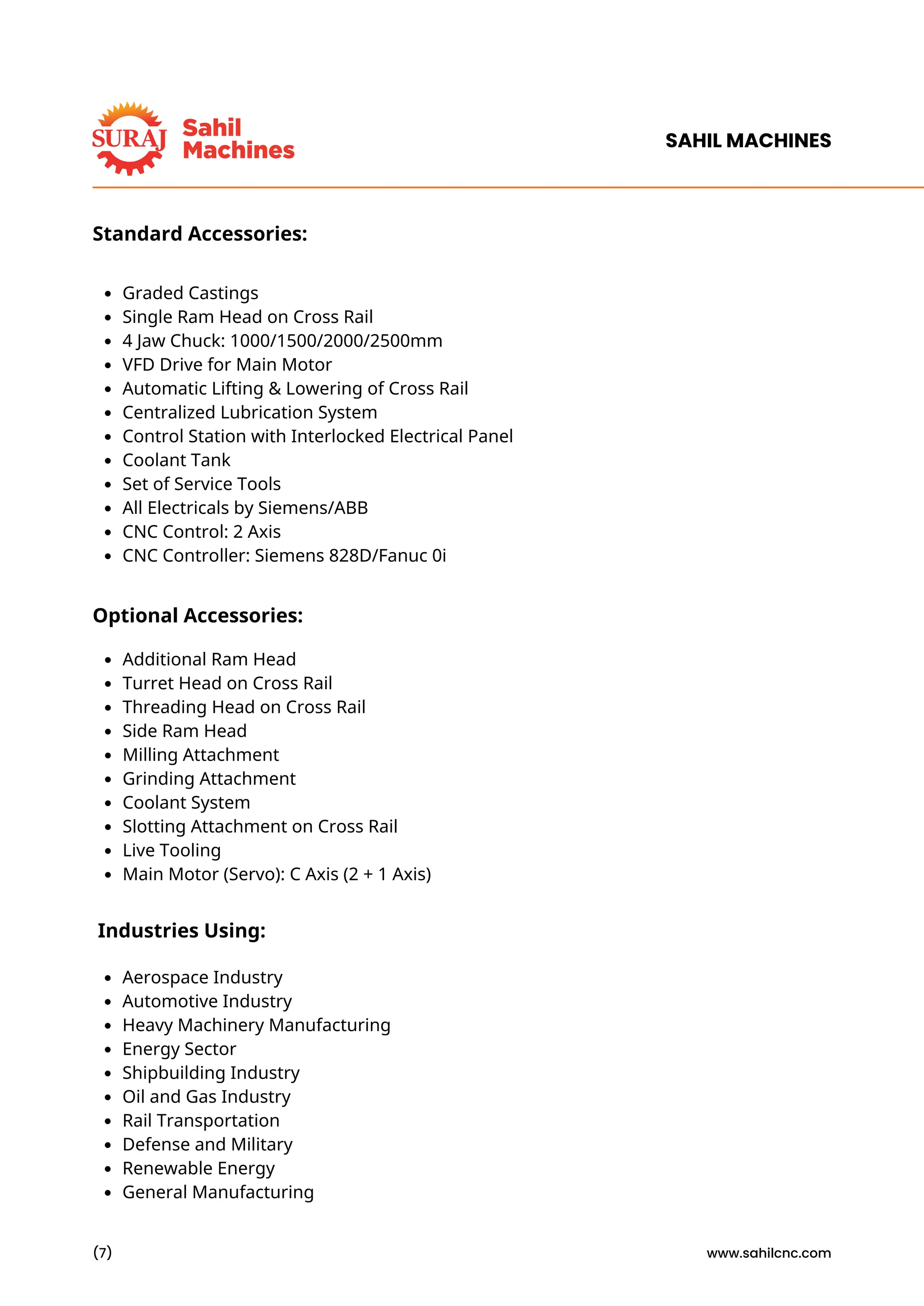Precision Redefined: Sahil Machines’ Suraj CNC Vertical Turning Lathe ...
