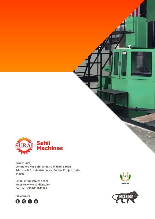 Precision Redefined: Sahil Machines’ Suraj CNC Vertical Turning Lathe ...