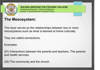 Brofenbrenner Bio/Ecological Theory (02 RBEC_LOTS Generic) | PPT