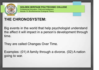 Brofenbrenner Bio/Ecological Theory (02 RBEC_LOTS Generic) | PPT