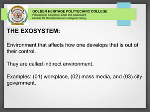 Brofenbrenner Bio/Ecological Theory (02 K12_HOTS Generic) | PPT