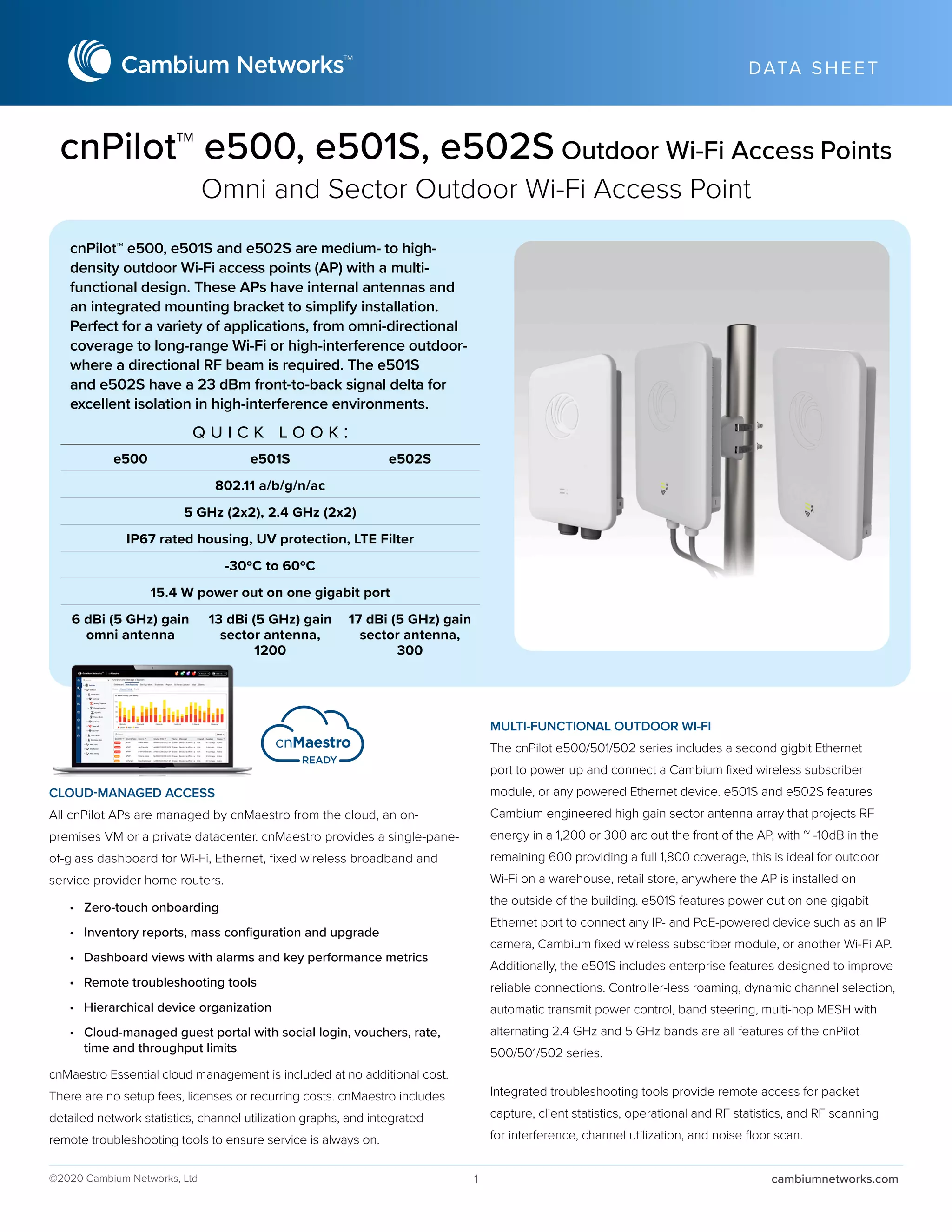 Cn data sheet_cn_pilot_e500_e501s_e502s_family | PDF