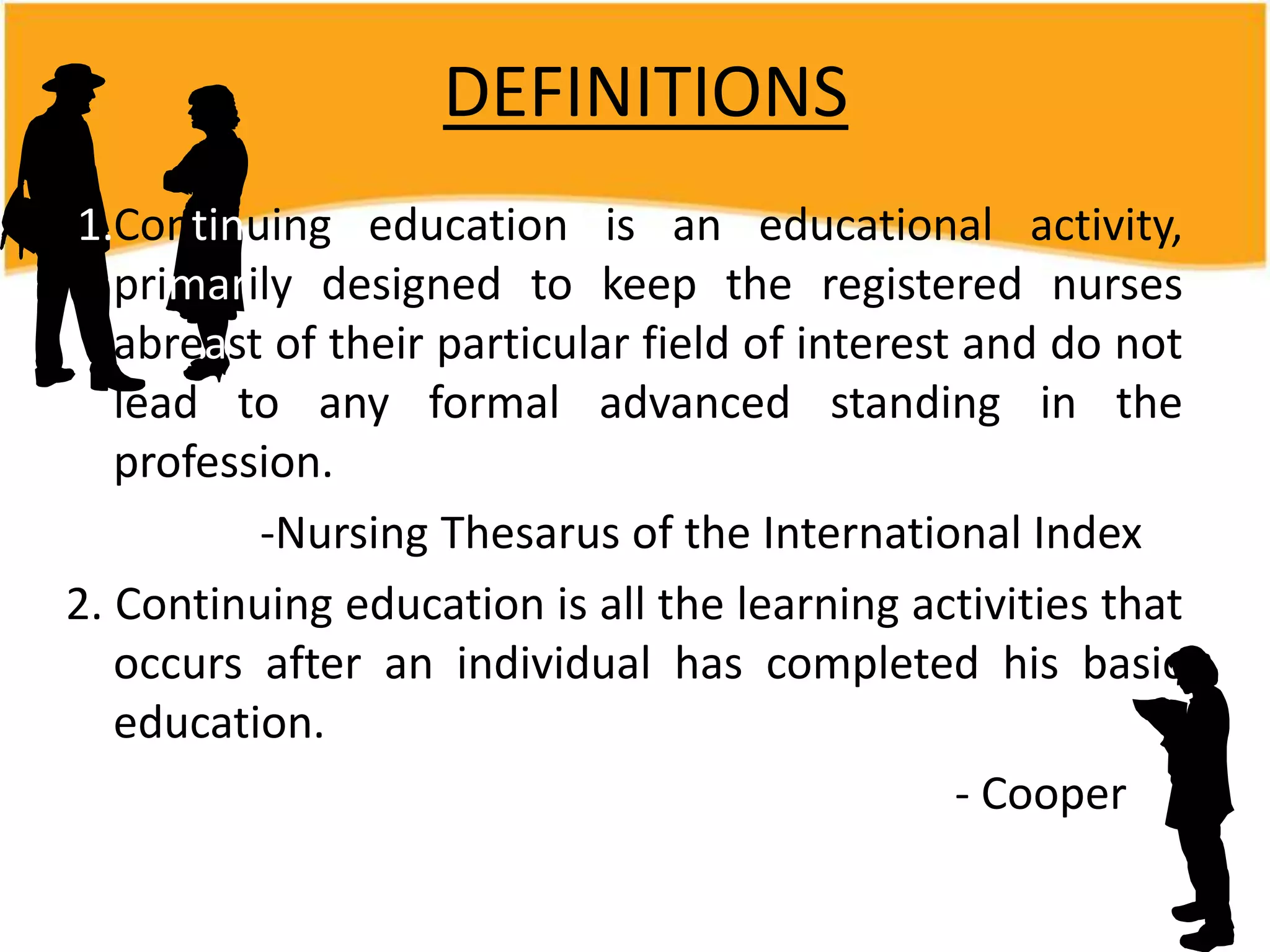 Continuing nursing education | PPTX