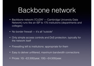 Data intensive network support at Cambridge | PPT