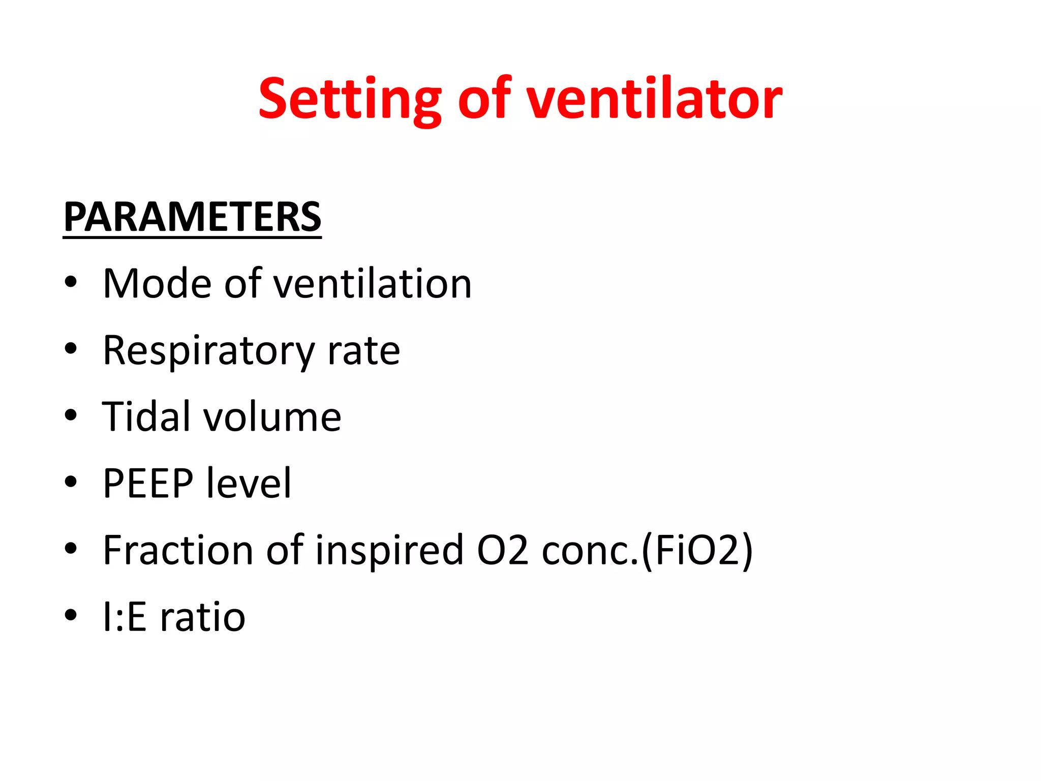 overview of mechanical ventilation and nursing care | PPTX