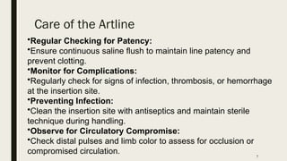 CNE Artline System in ICU. Care of arterial line in ICU and what need ...