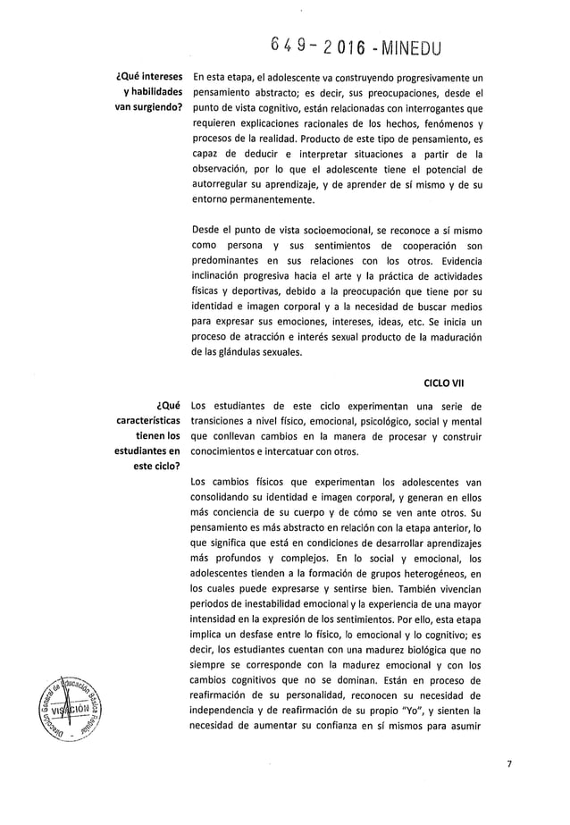 Currículo nacional de secundaria del Perú-2016 MINEDU | PDF ...
