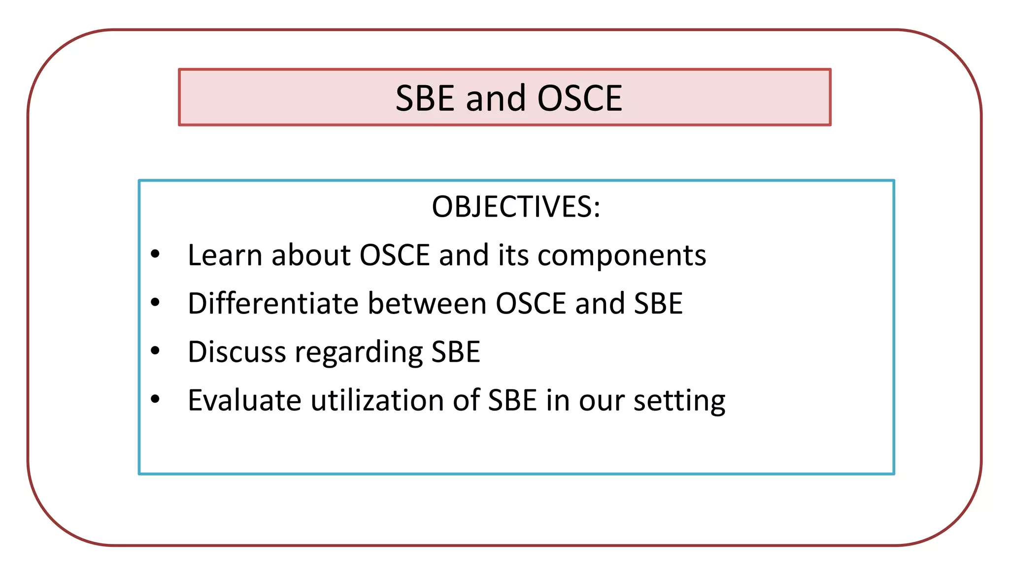 Simulation Based Education and OSCE | PPTX