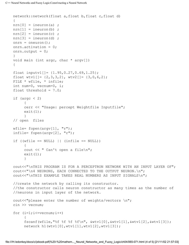 C++ neural networks and fuzzy logic
