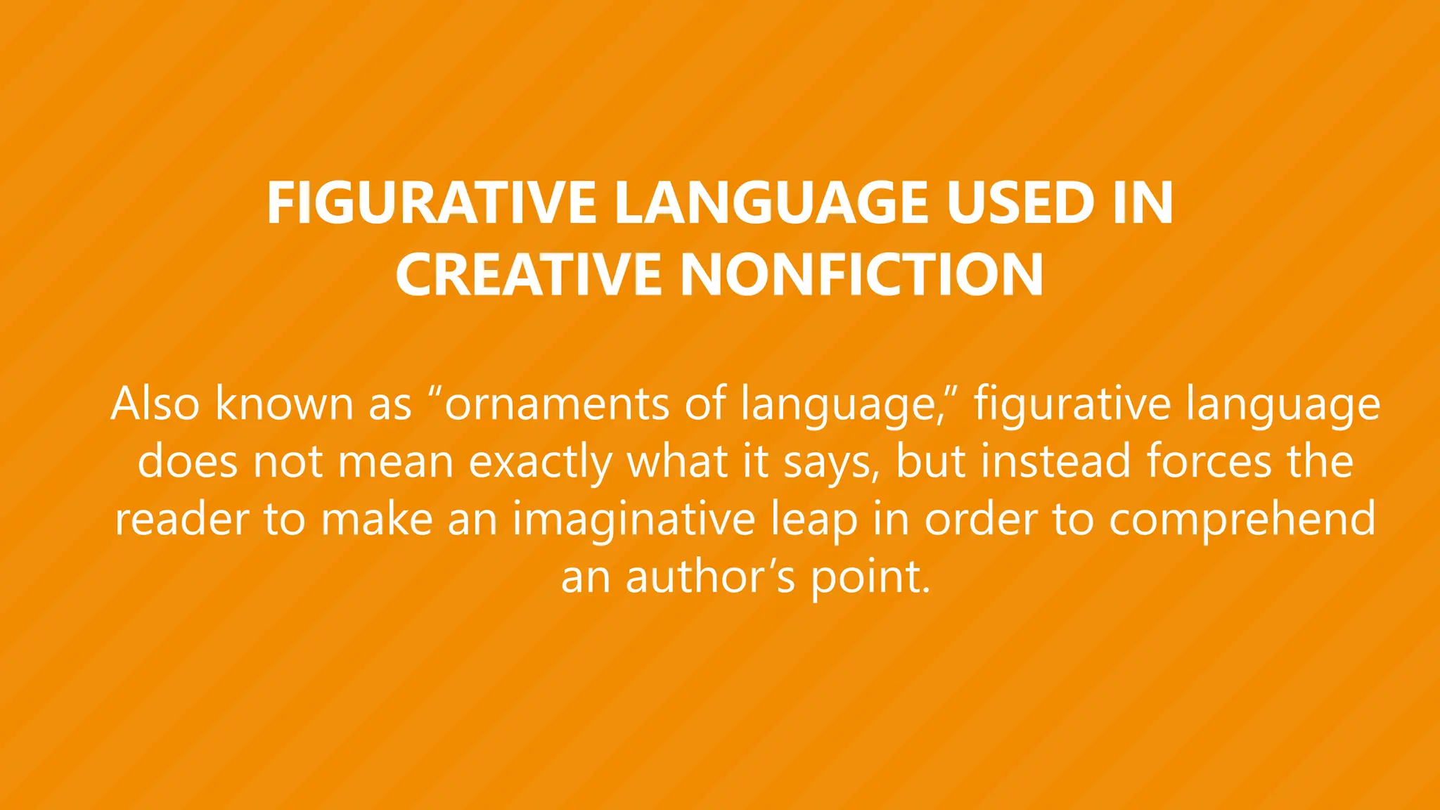 Creative Nonfiction - LESSON 5: Figurative Language | PDF