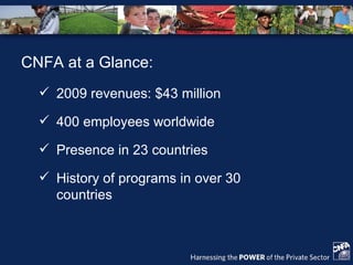 CNFA Introductory Presentation | PPT | Agriculture | Industries