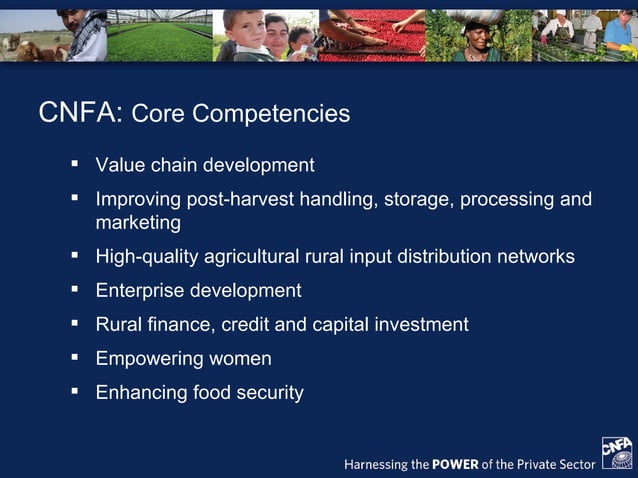 CNFA Introductory Presentation | PPT | Agriculture | Industries