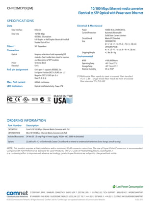 ComNet CNFE2MCPOEM Data Sheet | PDF | Computer Networking | Computing