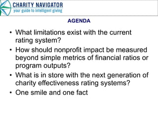 Charity Navigator: Financial Measures and Beyond | PPT