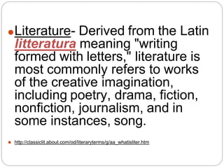 Creative Nonfiction Lesson 1- Literary Genres | PPTX