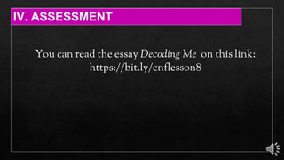 CNF Lesson 8 writing Coherent & Organized Paragraphs.pptx | Homework ...