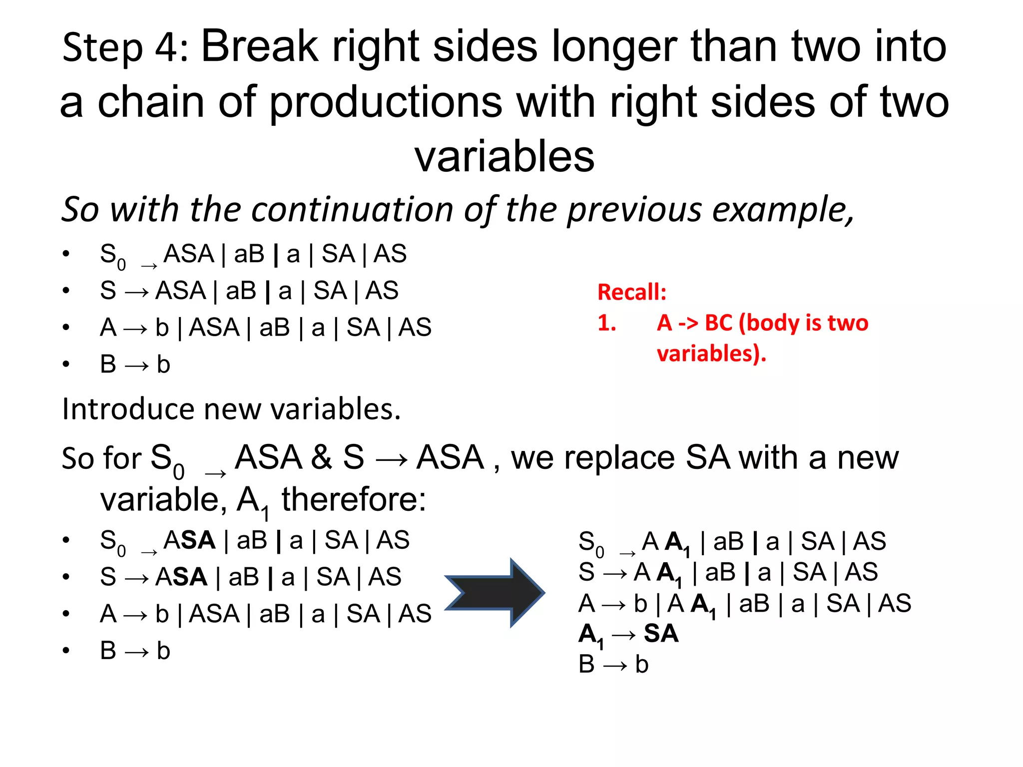 Chomsky Normal Form | PPTX