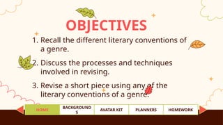 Creative Nonfiction Presentation - Revising a Draft of a Short Piece | PPTX