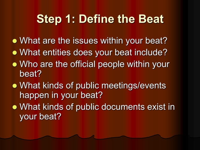 Beat reporting | PPT