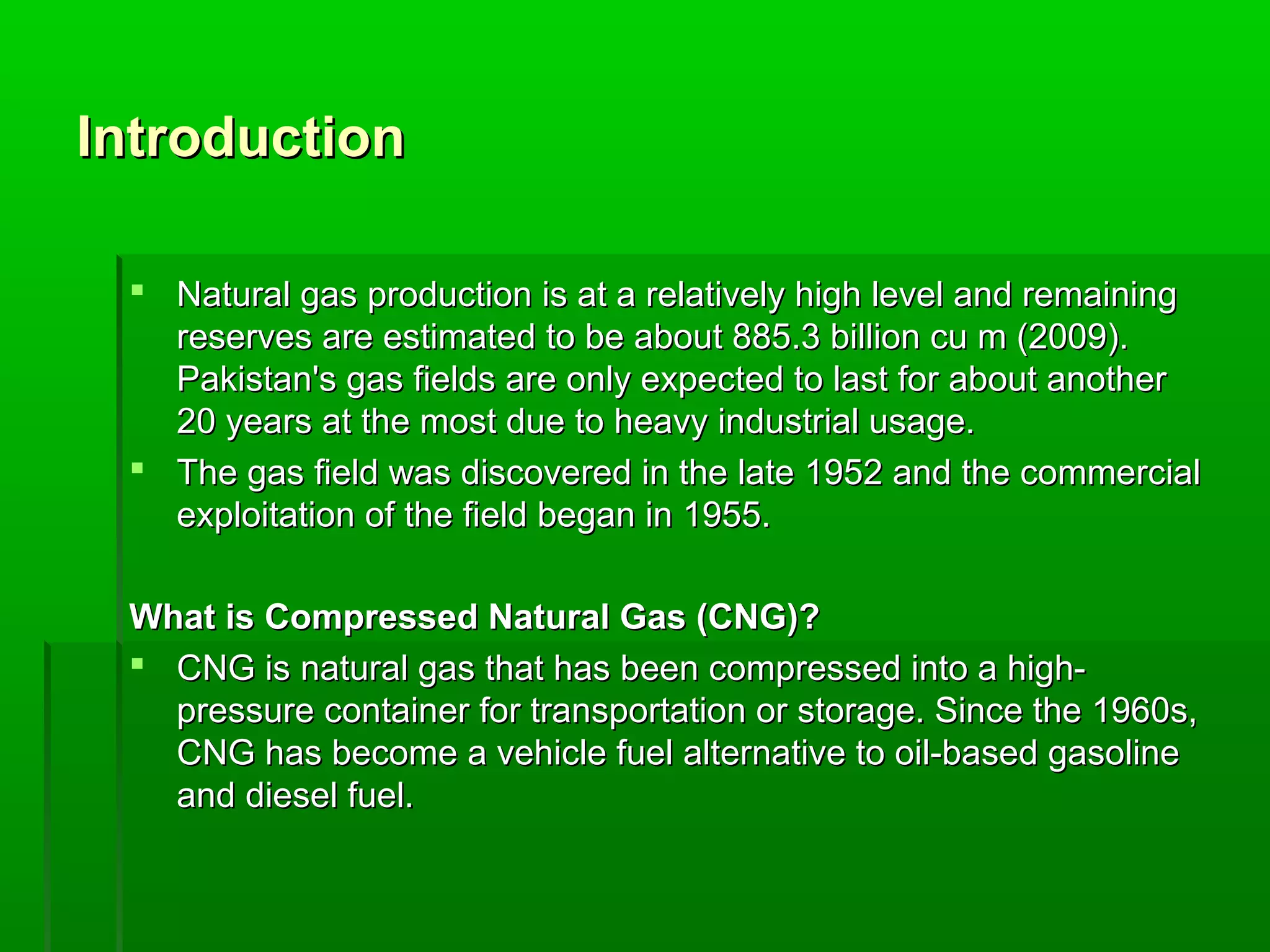 CNG CONSUMPTION IN SATELITTE TOWN, RAWALPINDI | PPT