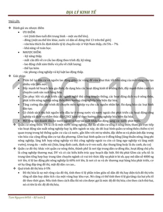 đề Cương địa lí-kinh-tế-1 | DOCX