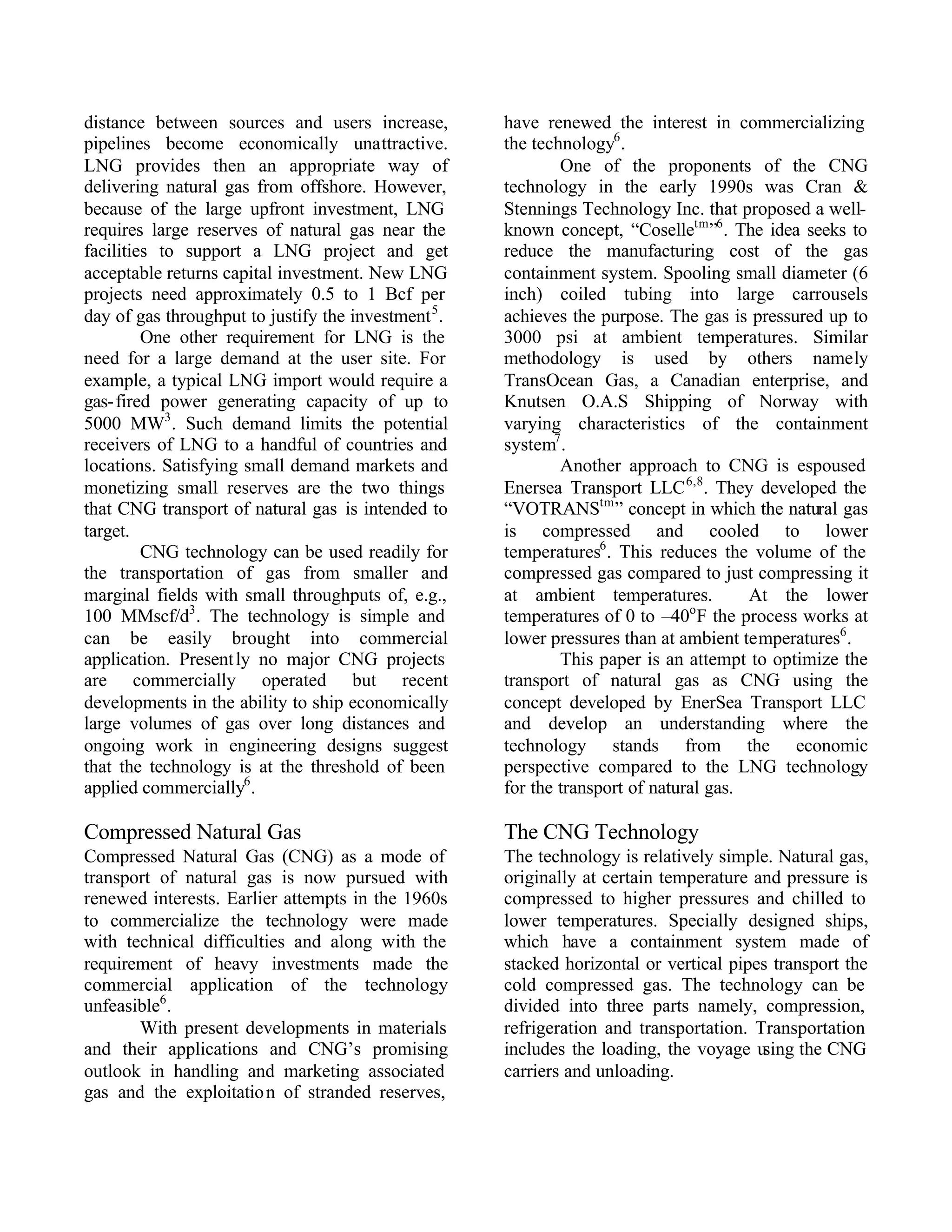Cng an alternative transport for natural gas instead of lng | PDF
