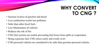 Cng as alternate to gasoline | PPTX