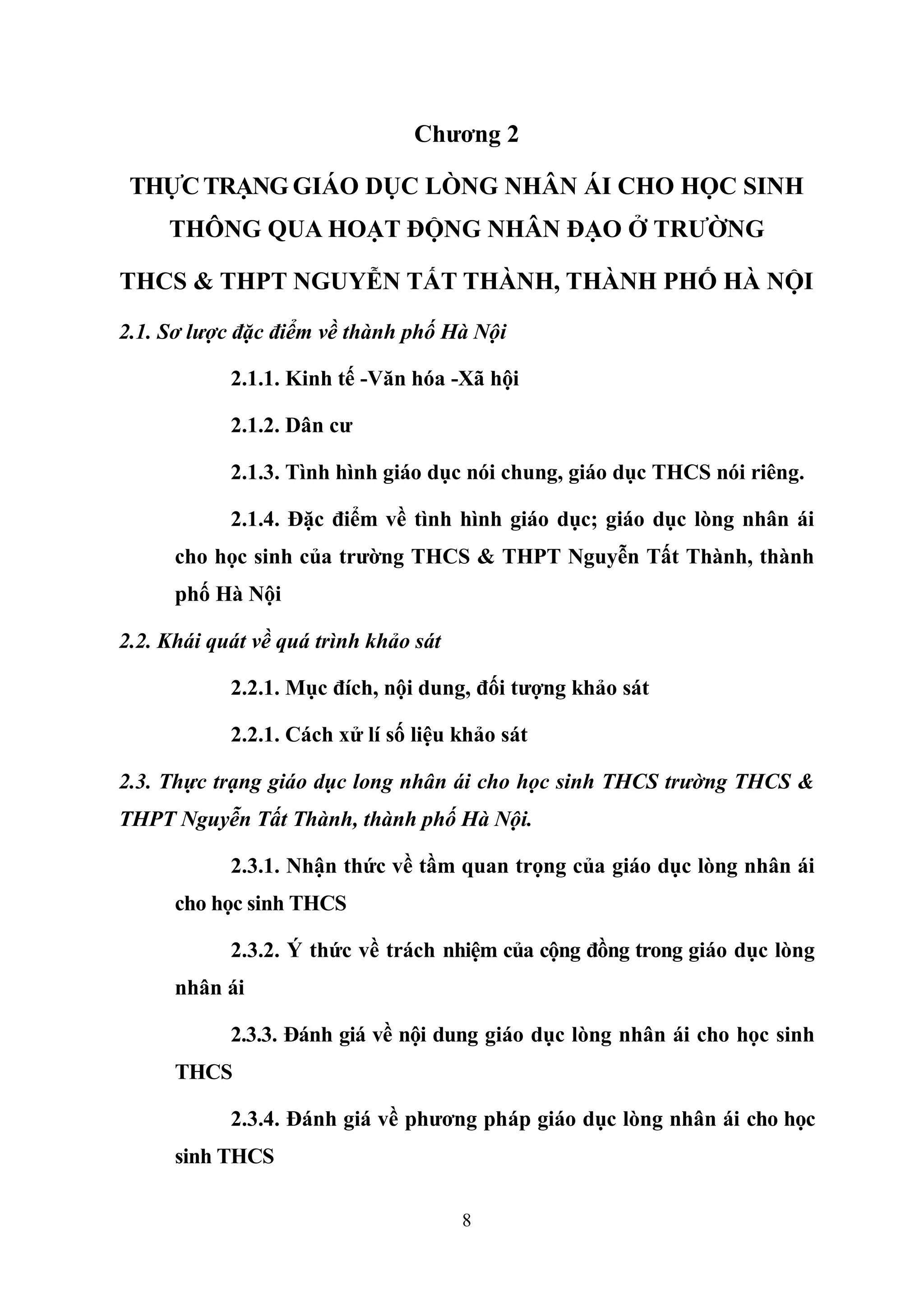 GIÁO DỤC LÒNG NHÂN ÁI CHO HỌC SINH THÔNG QUA HOẠT ĐỘNG NHÂN ĐẠO Ở ...
