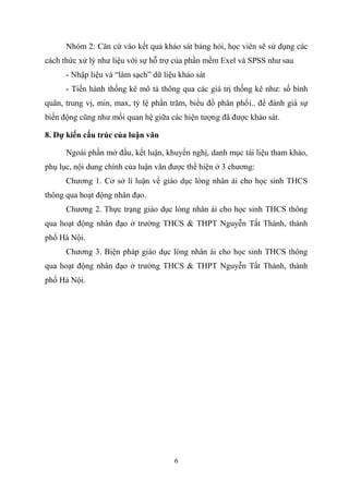 GIÁO DỤC LÒNG NHÂN ÁI CHO HỌC SINH THÔNG QUA HOẠT ĐỘNG NHÂN ĐẠO Ở TRƯỜNG THCS & THPT NGUYỄN TẤT ...