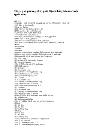 Công cụ và phương pháp phát hiện lỗ hổng bảo mật web application | DOC