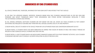 CNG Cylinder Explosion & Awareness | PPTX