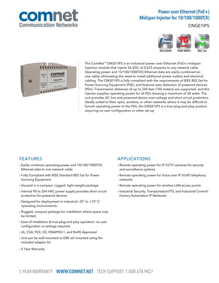 ComNet CNGE1IPS Data Sheet | PDF