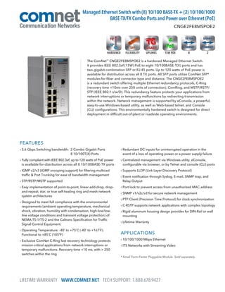ComNet CNGE2FE8MSPOE2 Data Sheet | PDF