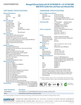 ComNet CNGE2FE8MSPOE2 Data Sheet | PDF