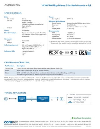 ComNet CNGE2MCPOEM Data Sheet | PDF